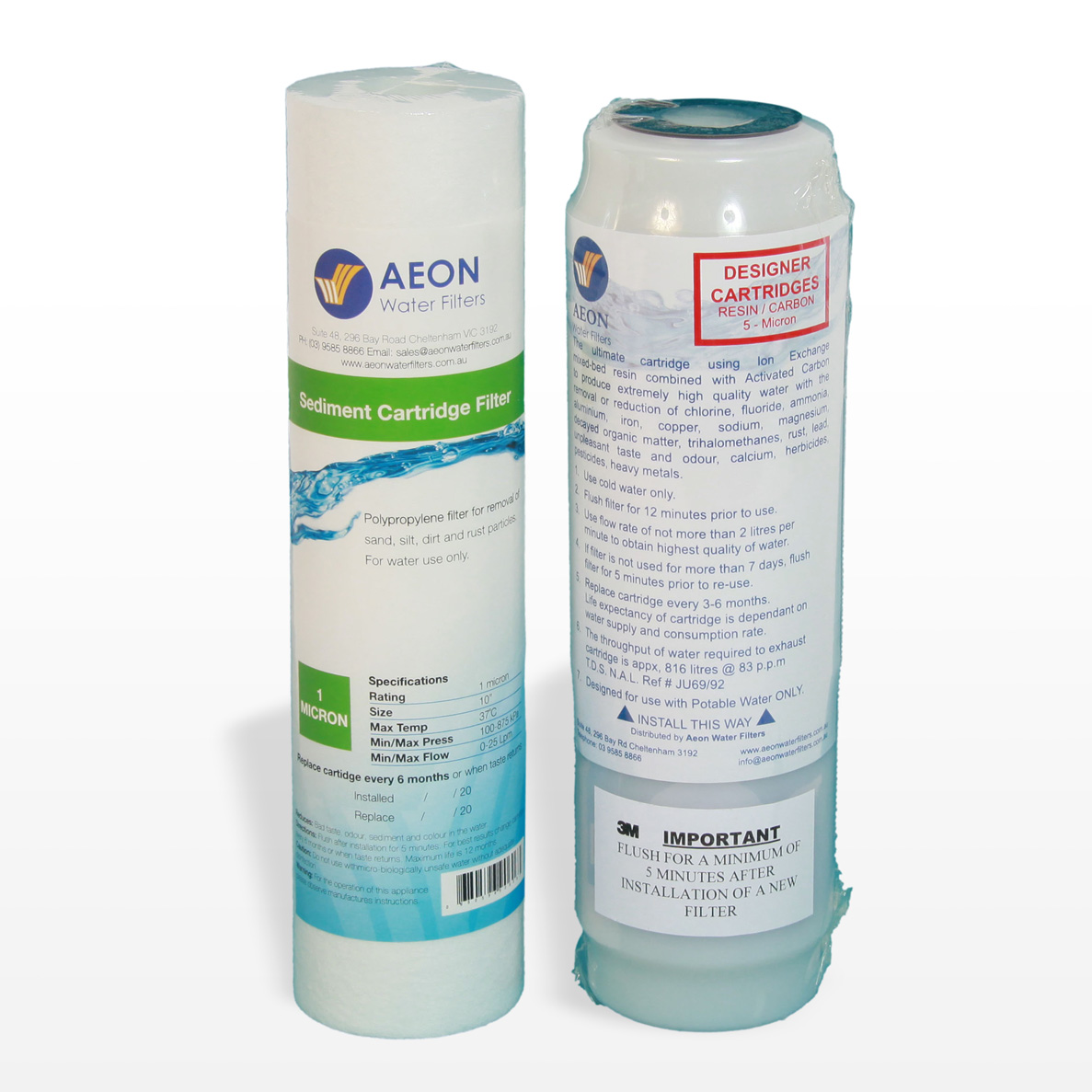 Carbon Water Filter Replacement Cartridges Australia | Aeon Water Filters