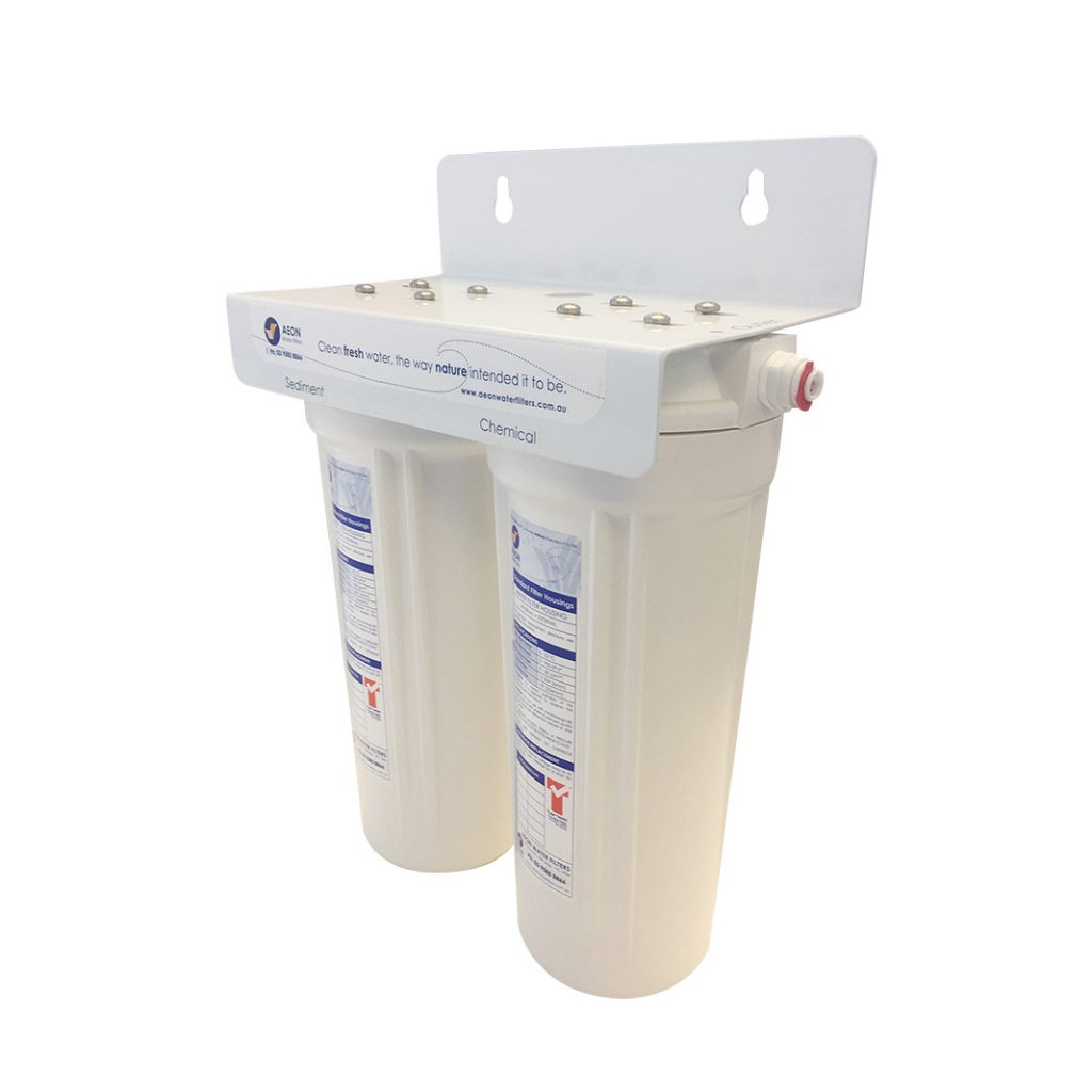 Twin housing on Bracket - Aeon Water Filters